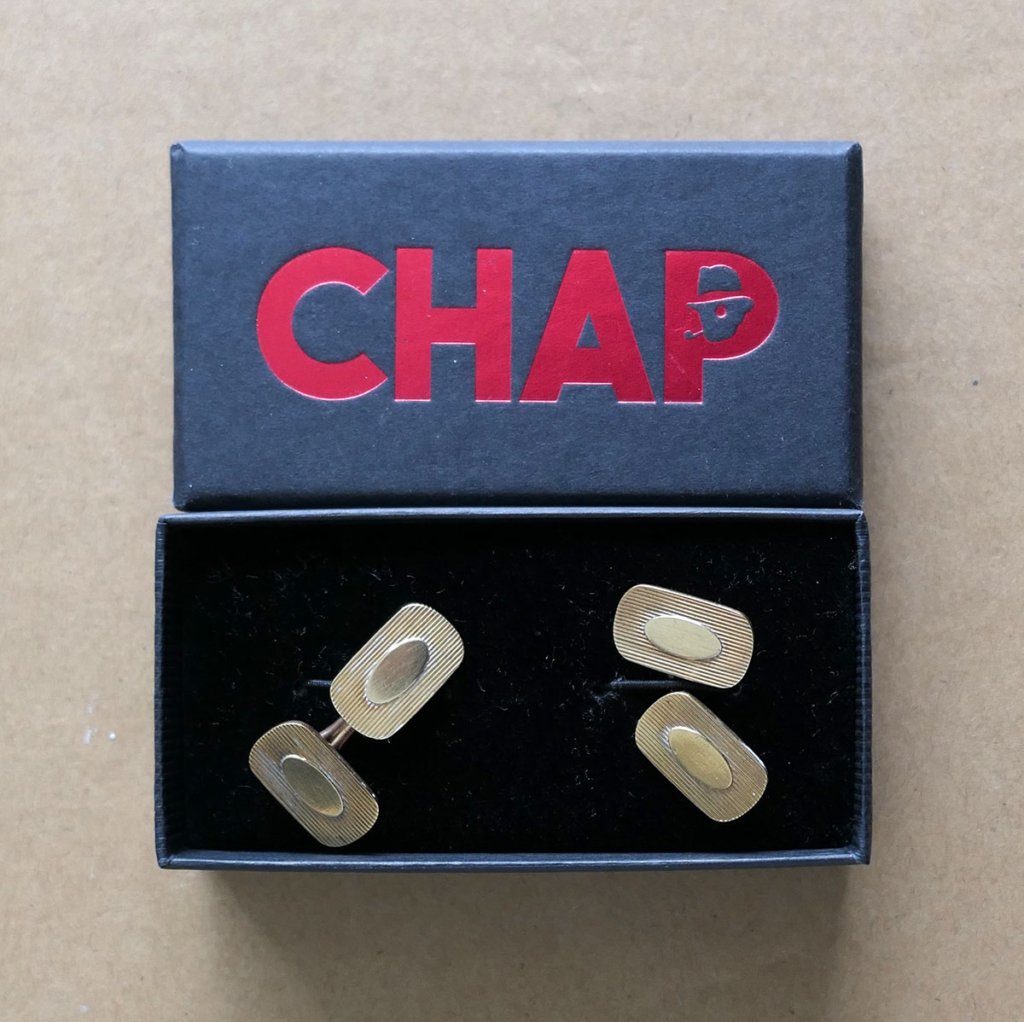 Gold Art Deco Cufflinks - The Chap